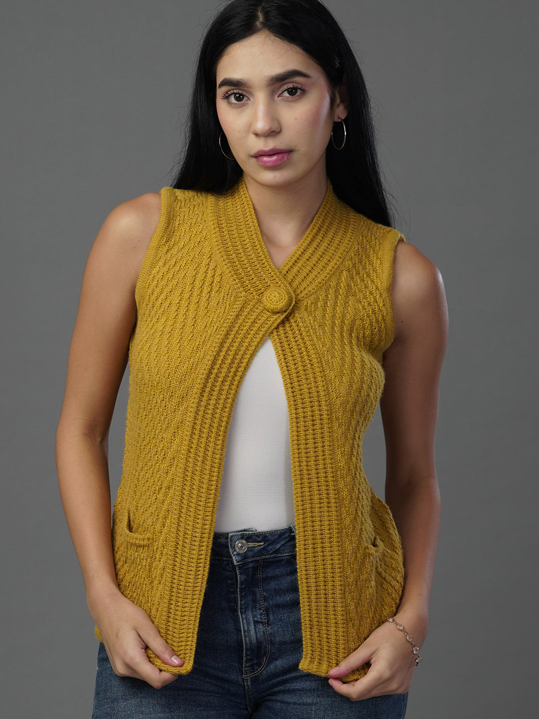 Nautical winter Sleeveless Cardigan – Virsa Online